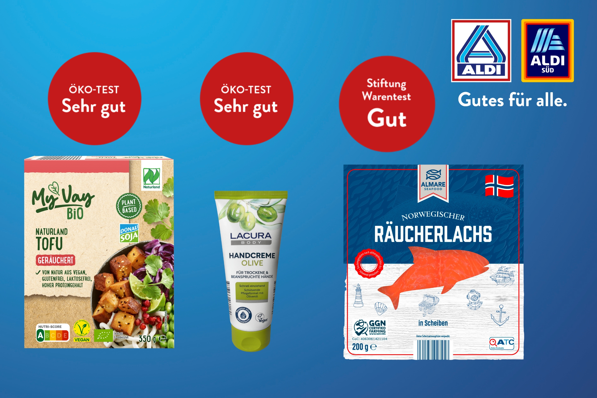 Bestnoten für ALDI Eigenmarken im Januar